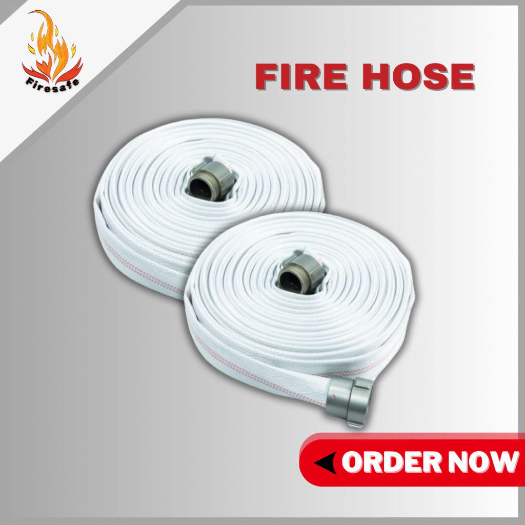 Fire Hose 1 1/2 50ft/100ft Single Jacket Alloy Coupling 50ft/100ft ...
