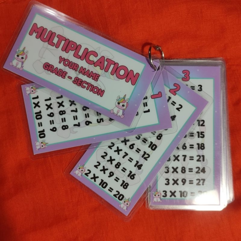 Multiplication Table Flash Card for Kids Learning | Shopee Philippines