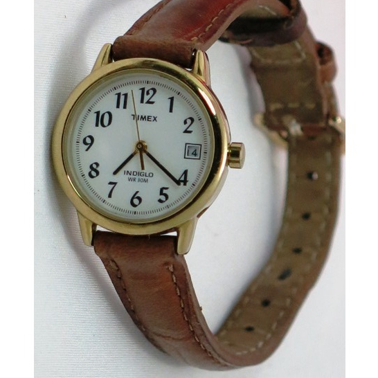 P14:Original TIMEX Indiglo Analog Watch for Women from USA-Gold Tone ...