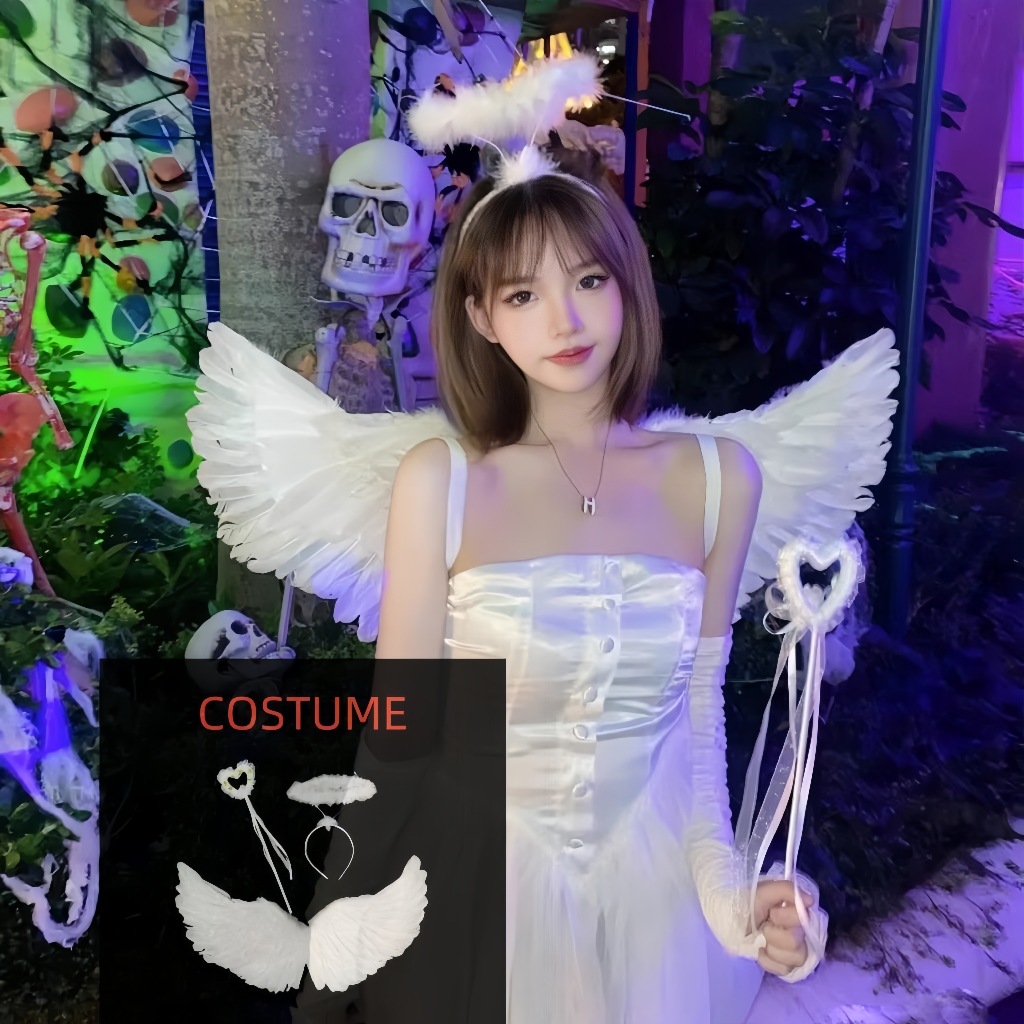 Halloween Children Adult Angel Feather Wings Prop Costume Stage ...