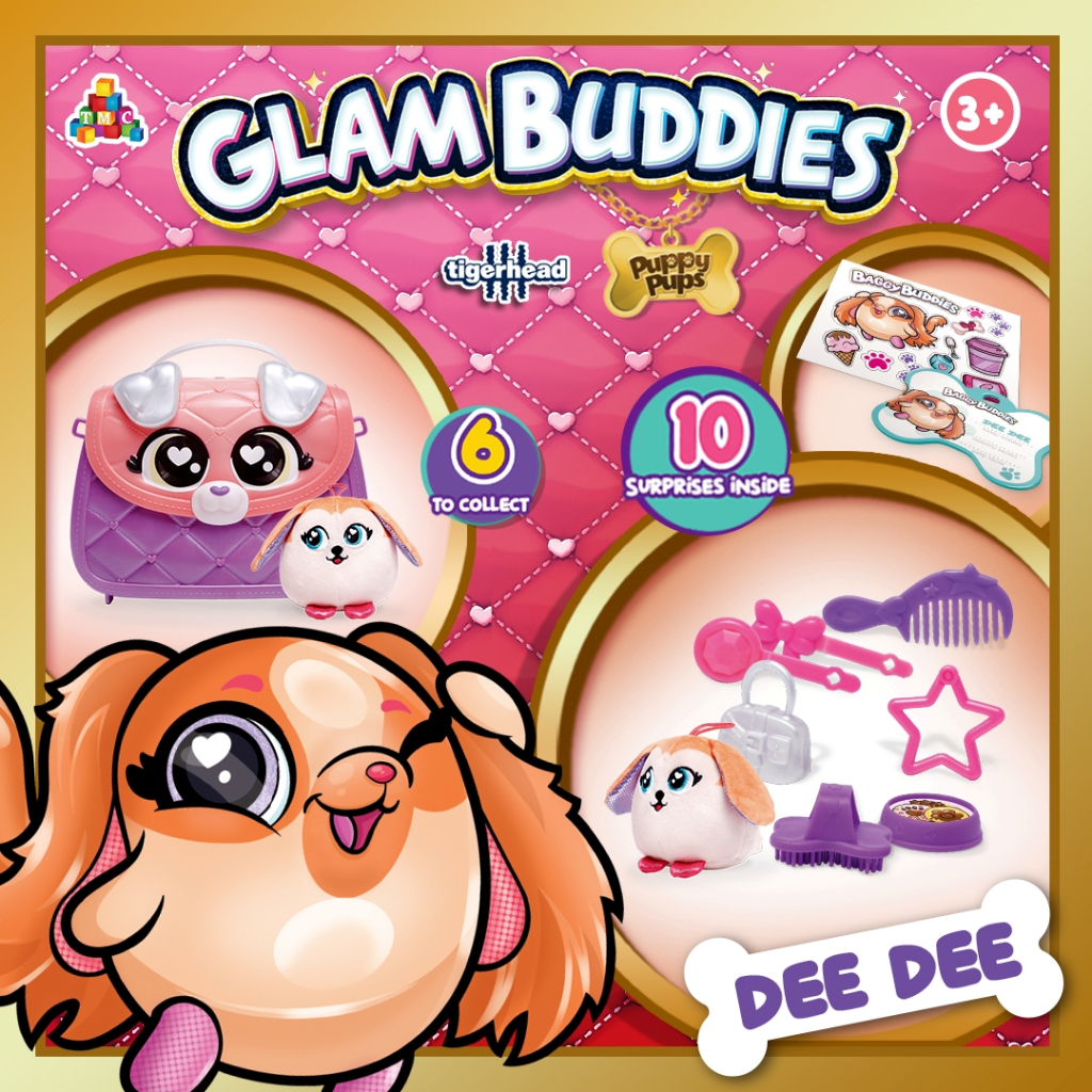 Glam Buddies - Dee Dee: Adorable Collectible Pet with 10 Fun Accessories and Fashionable Bag ...