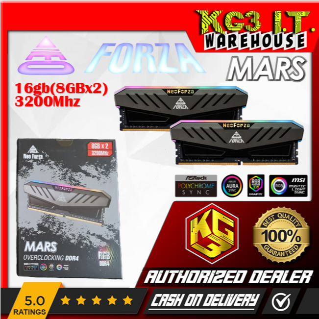 NEO FORZA RGB Mars 16GB (8GBx2) DDR4-3200MHz CL16 1.35V UDIMM RAM ...