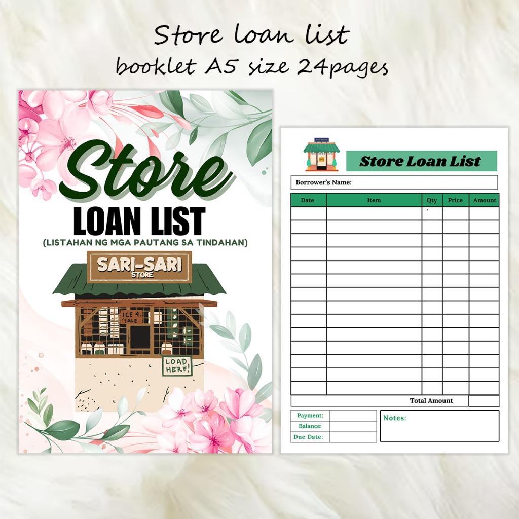 STORE LOAN LIST BOOKLET/ SPRING NOTEBOOK A5 SIZE | Shopee Philippines