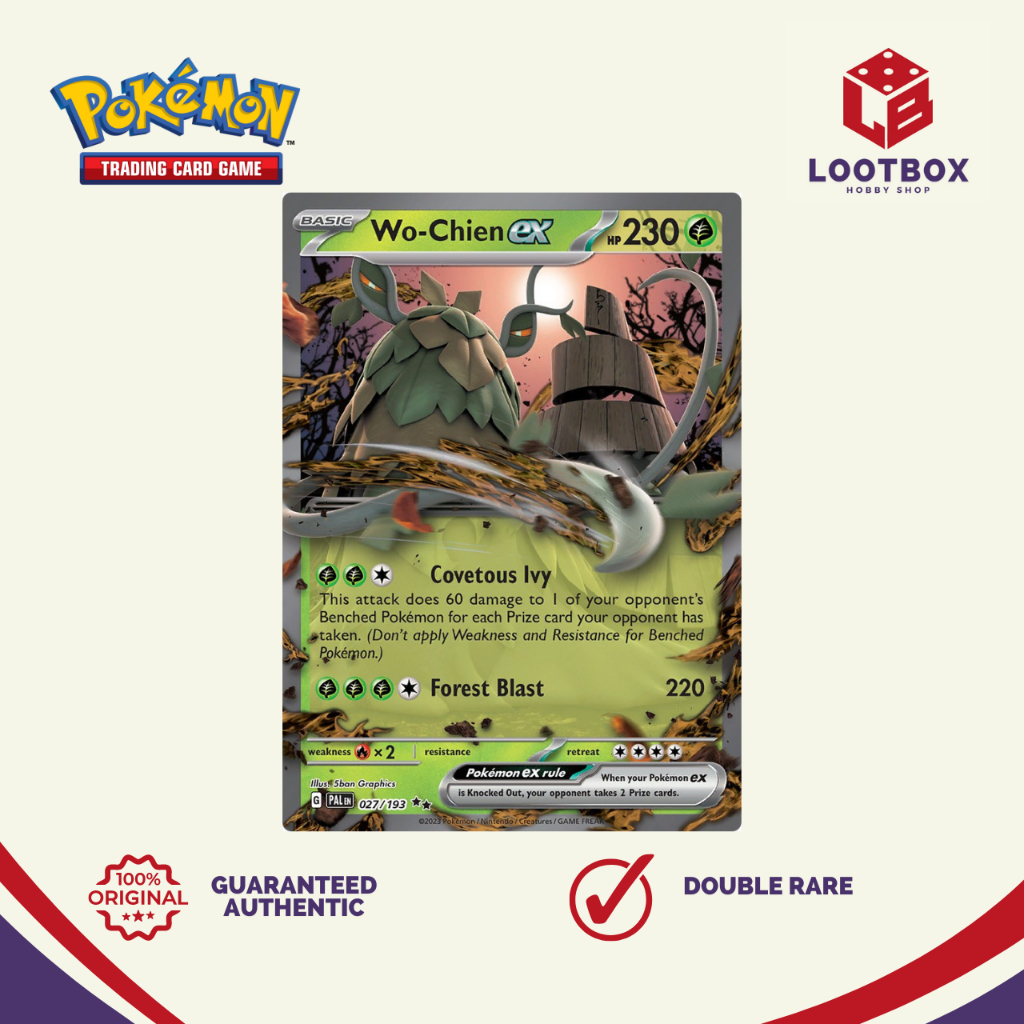 Pokemon Card Game: Wo-Chien ex (Double Rare) - Paldea Evolved | Shopee ...