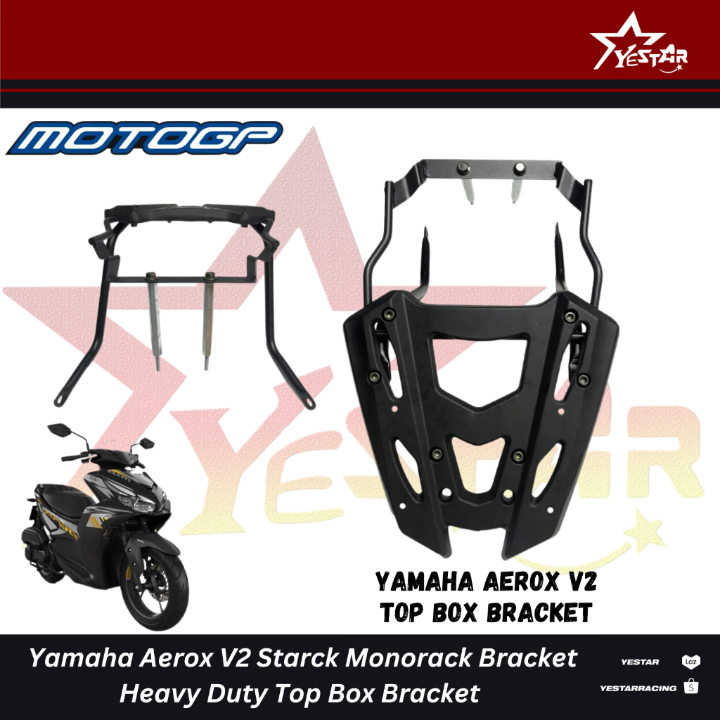 Yestar Racing Yamaha Aerox V2 Monorack Bracket Heavy Duty Top Box ...