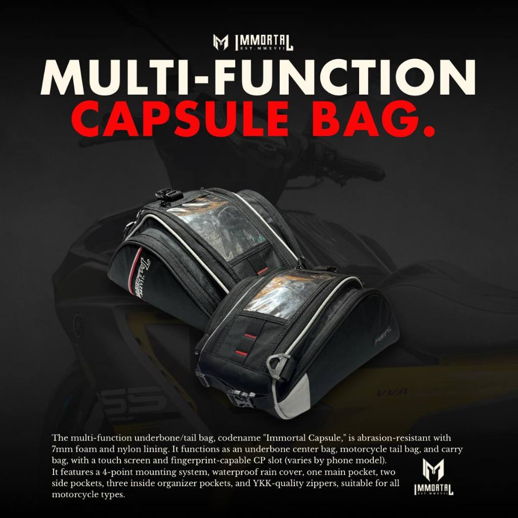 Immortal Capsule Bag Multi-function Underbone /Tail bag/Center Bag ...
