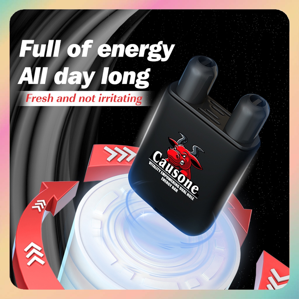 Black Fighting Bull Nose Clearing Herbal Box Double Hole Energy Bar ...