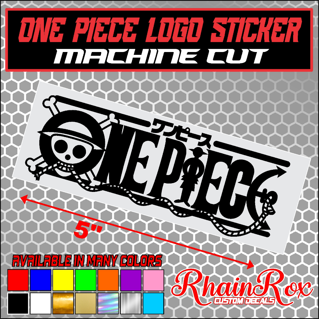 one piece logo 5inches logo sticker machine cut diecut original sticker ...
