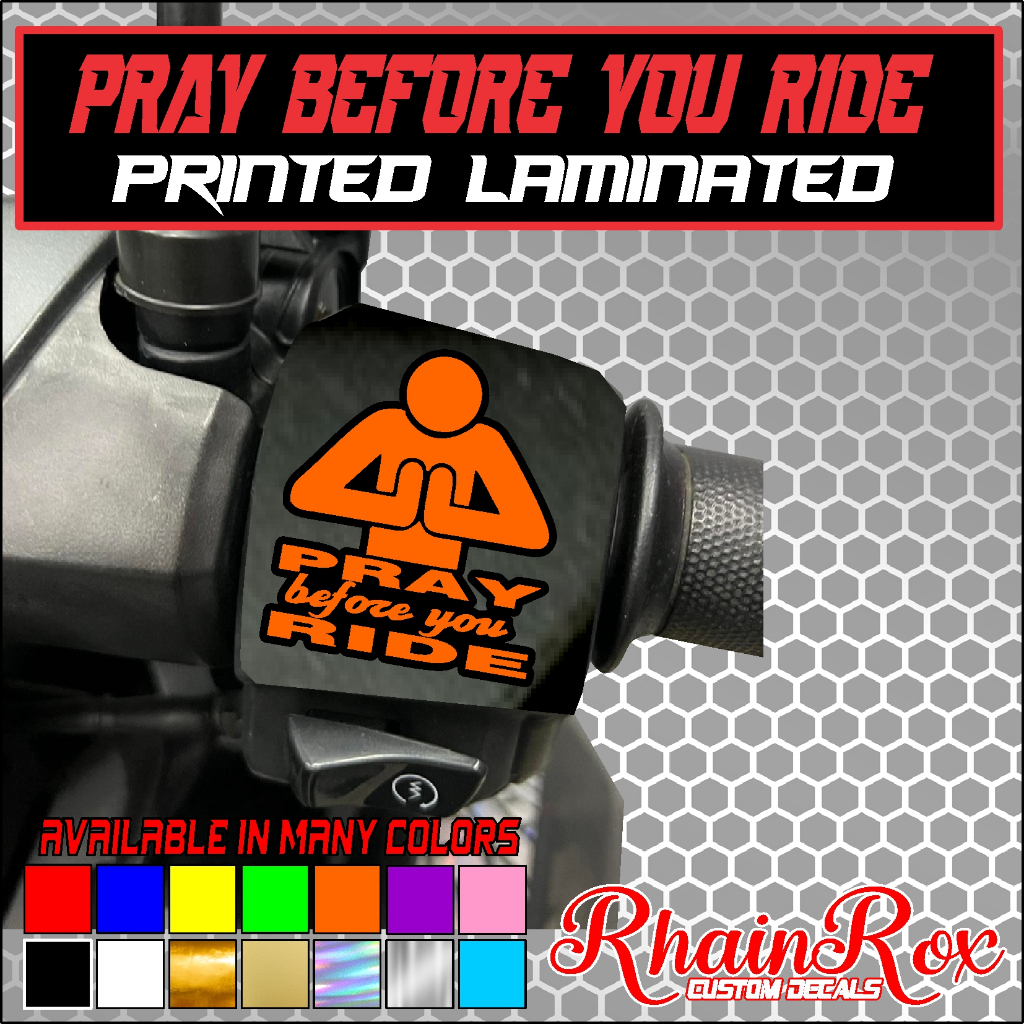 pray before you ride printed laminated | Shopee Philippines