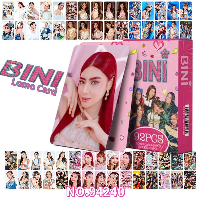 92PCS Bini Lomo Card Photo Card Holographic Photocards Lomocard Aiah ...