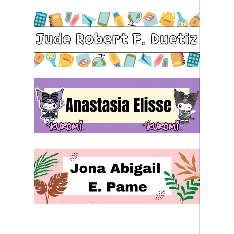 PVC & LAMINATED Personalized Name Tag | Shopee Philippines