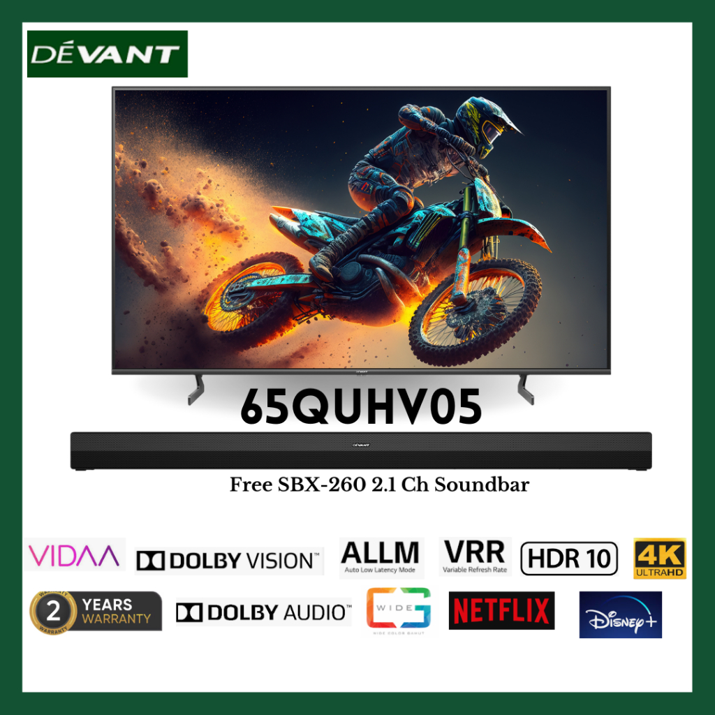 DEVANT 65QUHV05 65 inch Ultra HD (UHD) 4K Quantum Smart TV - Netflix ...