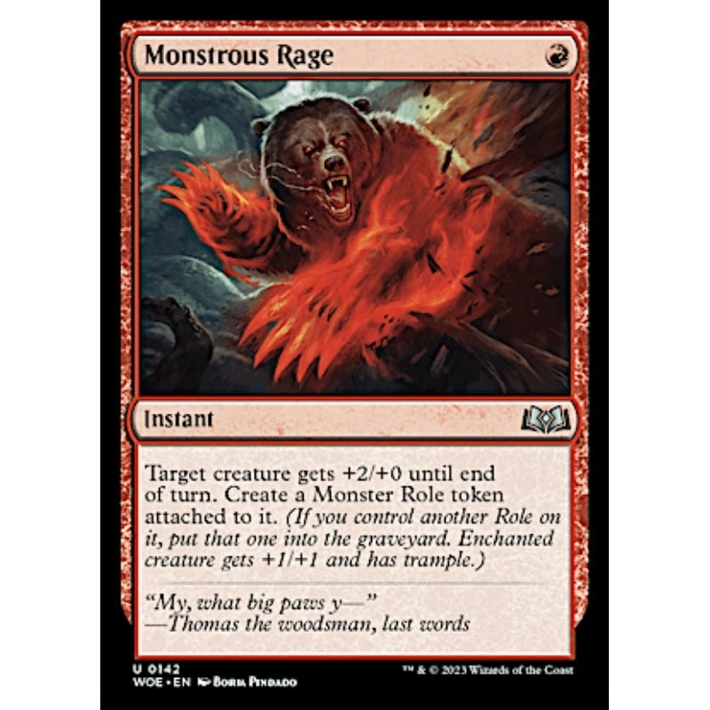Monstrous Rage - WOE - Uncommon - MTG Cards (WotC) | Shopee Philippines