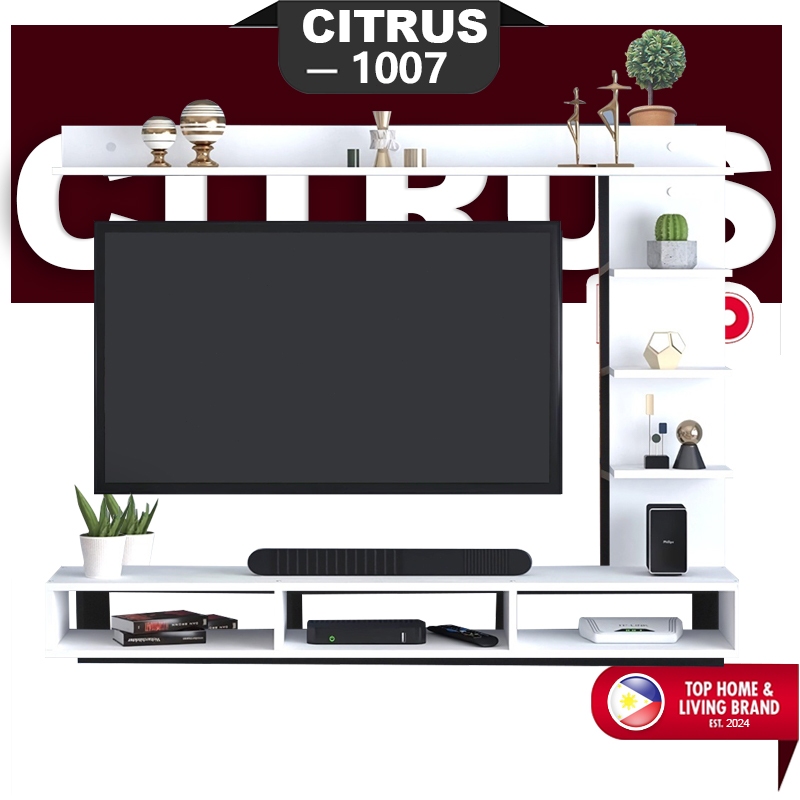 Wall TV cabinet TV rack set wall mounted TV rack (32-47inches) | Shopee ...