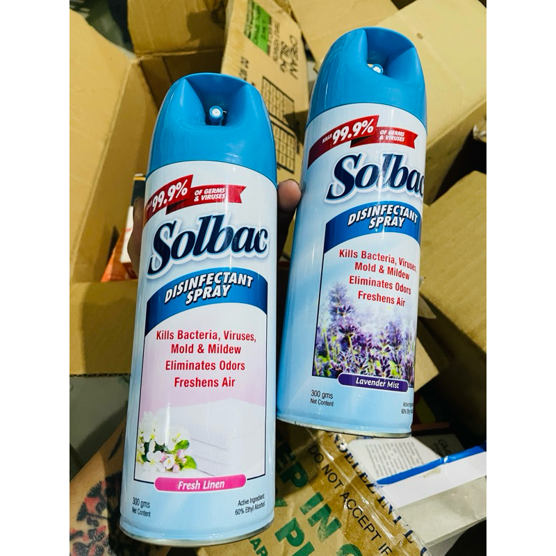 solbac disinfectant spray 300g random | Shopee Philippines