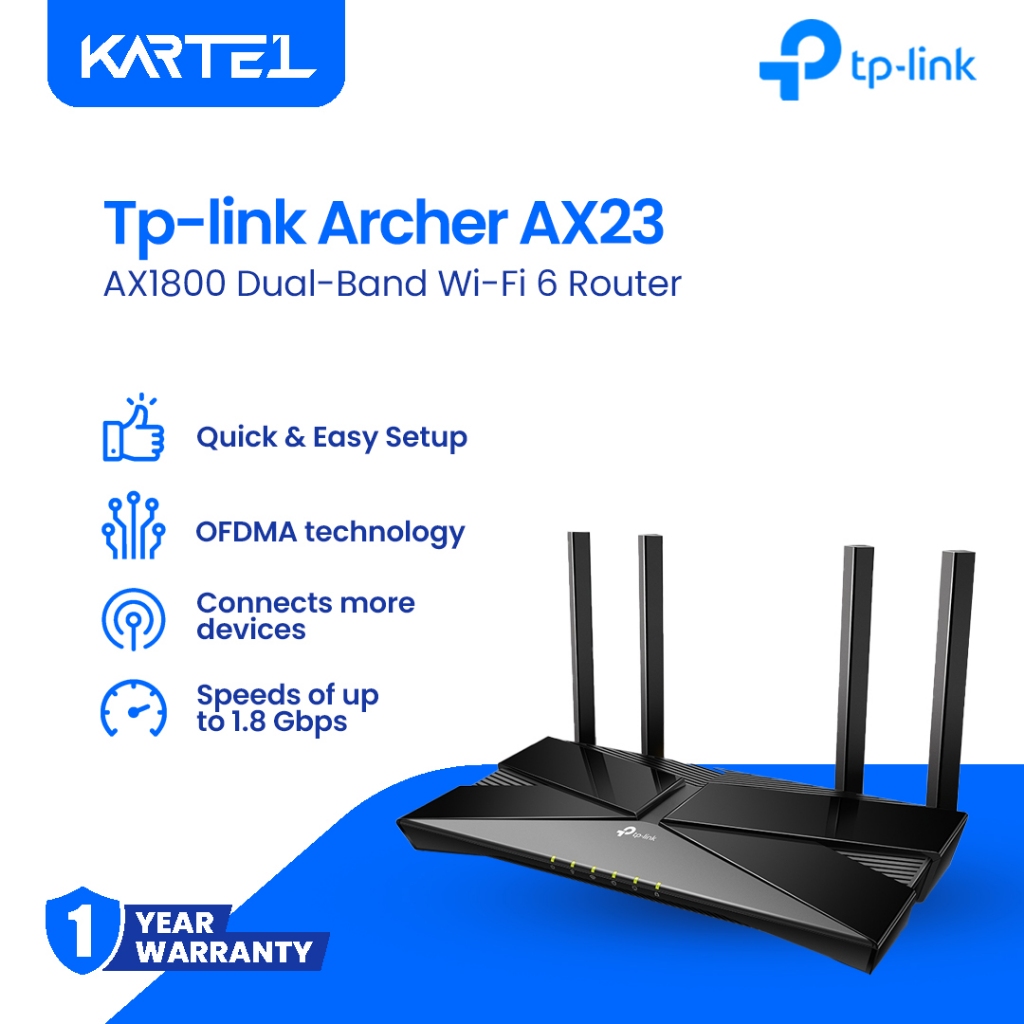 TP-Link Archer Ax23 - Mu-Mimo Ax1800 Dual Band Gigabit Wi-Fi 6 Gaming ...