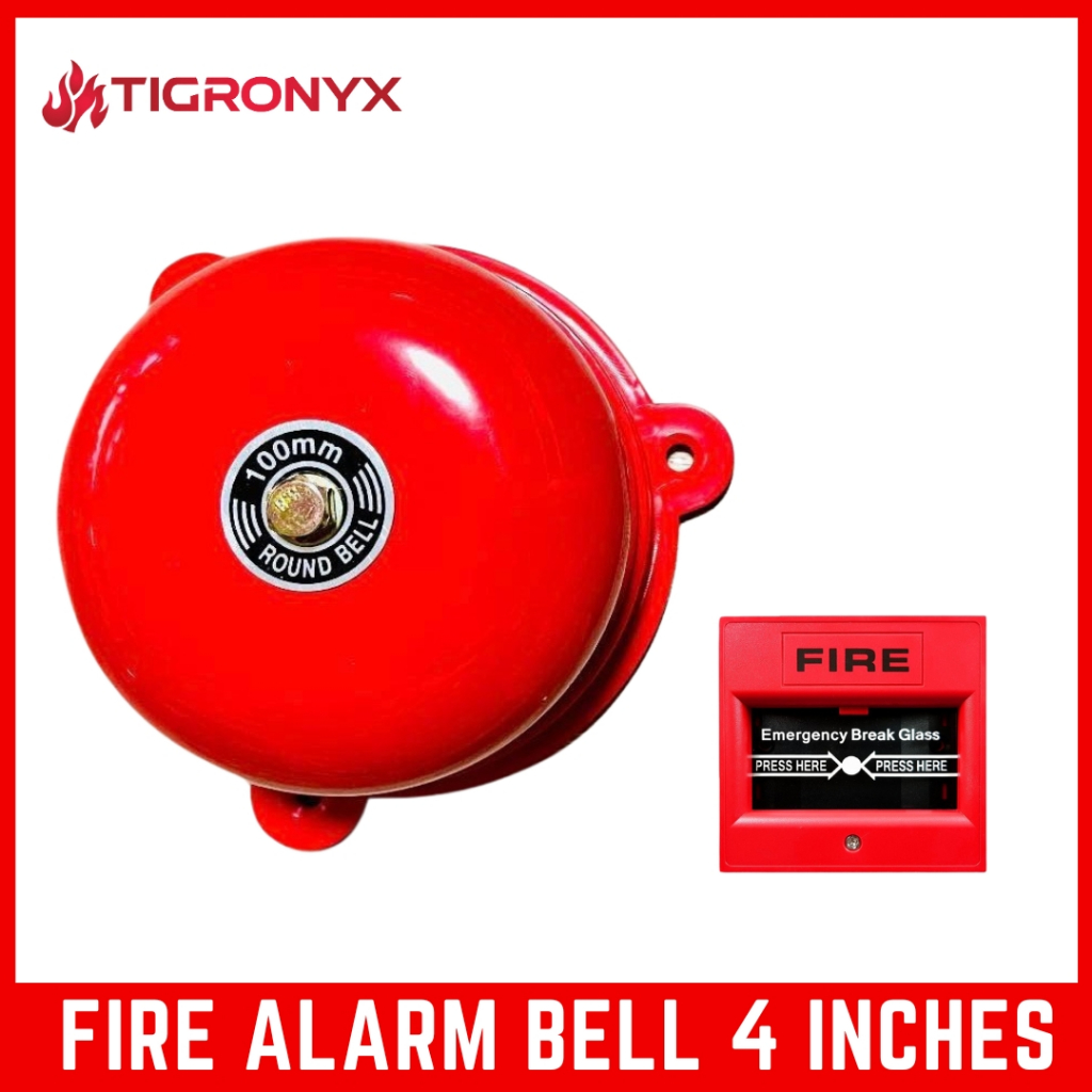Fire Alarm Bell 4" 220V with Free Break Glass Switch | Shopee Philippines
