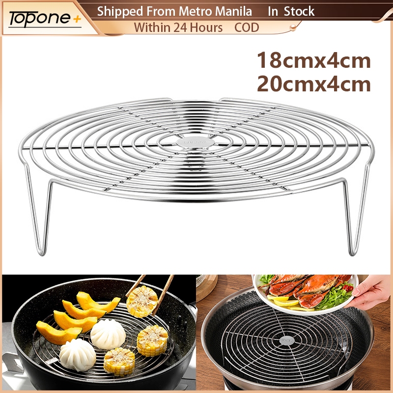 18/20cm 304 Stainless Steel Steamer Rack Tray Pot Steaming Stand ...
