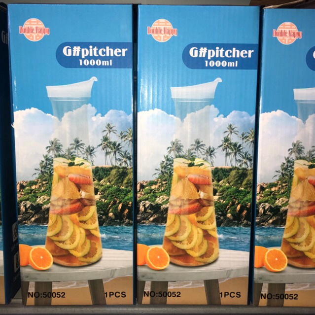 Double Happy Plastic Pitcher with Cover 1000ml | Shopee Philippines