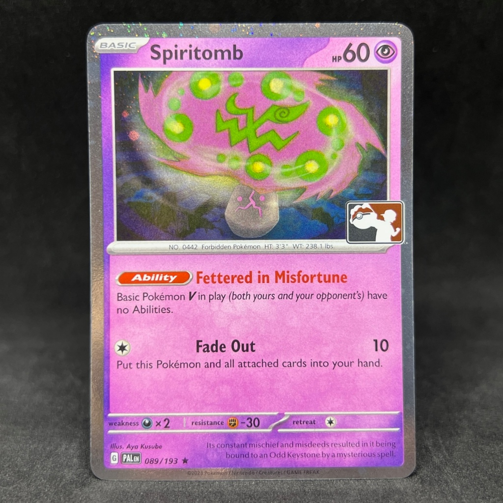 Pokemon TCG Spiritomb 089/193 Stamped Holo 2024 Play Prize Pack Series ...