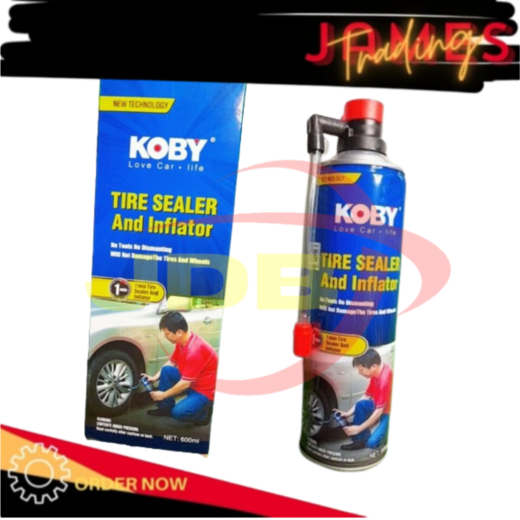 KOBY Tire Sealer and Inflator 600mL | Shopee Philippines