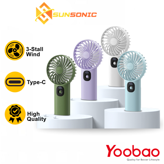 Yoobao F3PL Portable Hand Held Comfy Cool Breeze High Capacity Type C ...