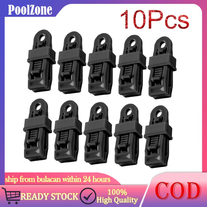 10Pcs Tent Clips Tarp Awning Canopy Clip Caravan Fixing Tighten Heavy ...