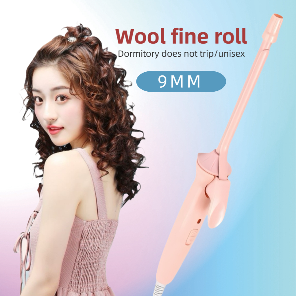 9MM Curling Iron Fast Heating Small Portable Hair Curler Wool Rolls ...