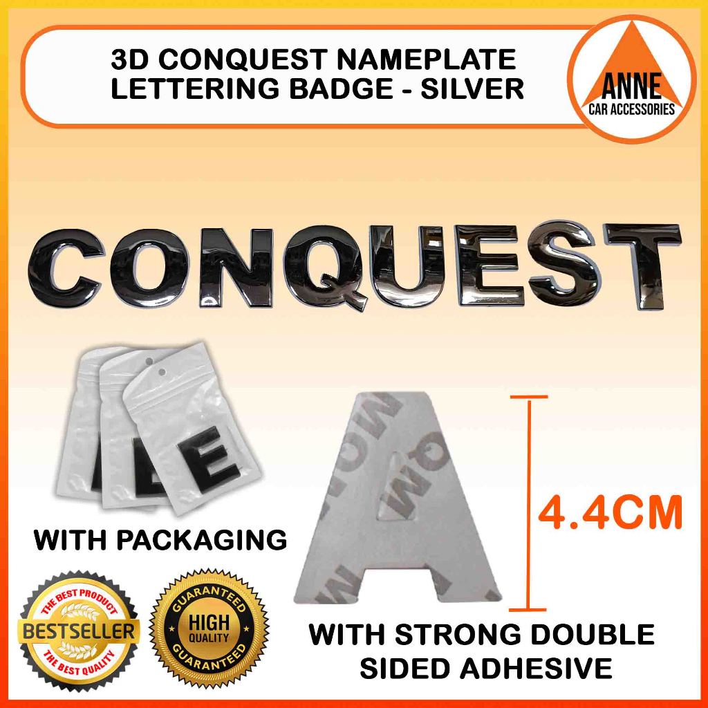 Car Hood Emblem Sticker for Toyota Hilux Conquest Black / Silver Decals ...