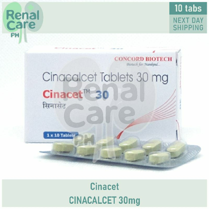 Cinacalcet (Cinacet30mg) 10 Tablets per box. | Shopee Philippines