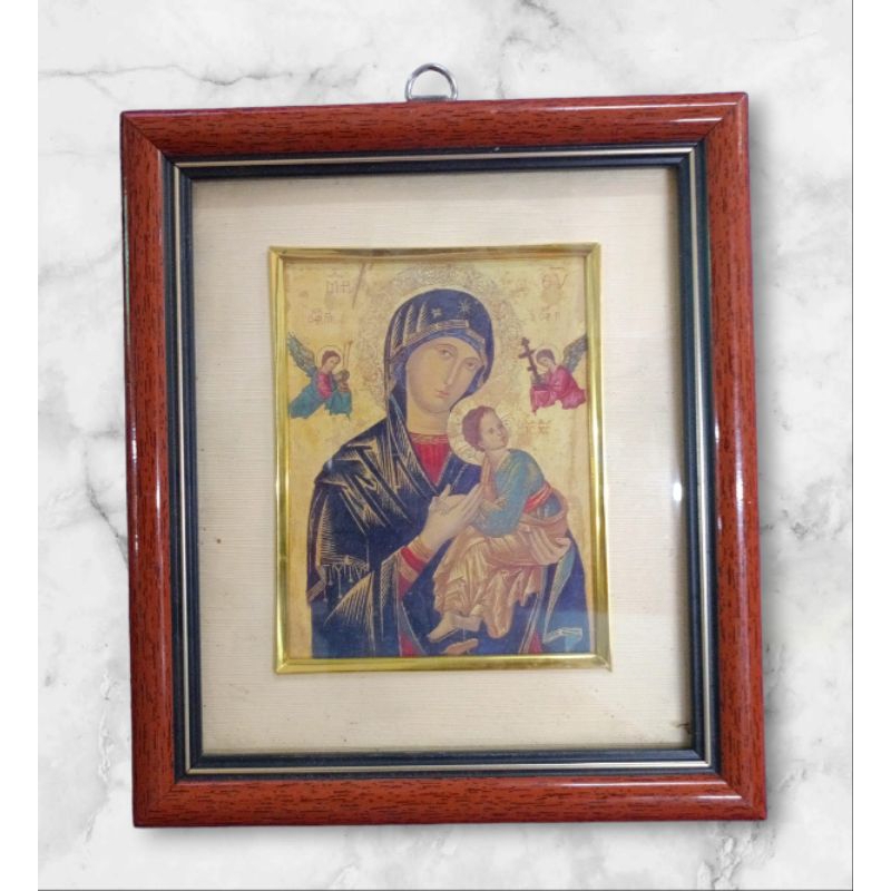Our Mother Of Perpetual Help Wood Frame Hang(J-8) | Shopee Philippines