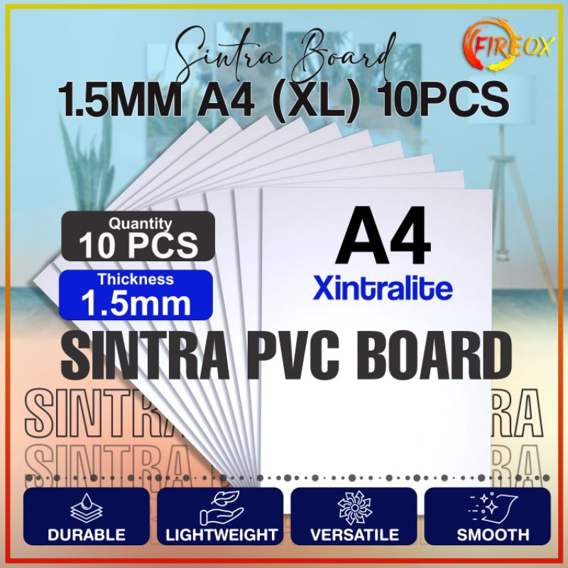 SINTRA PVC BOARD | A4 1.5mm | 10 PCS | Shopee Philippines