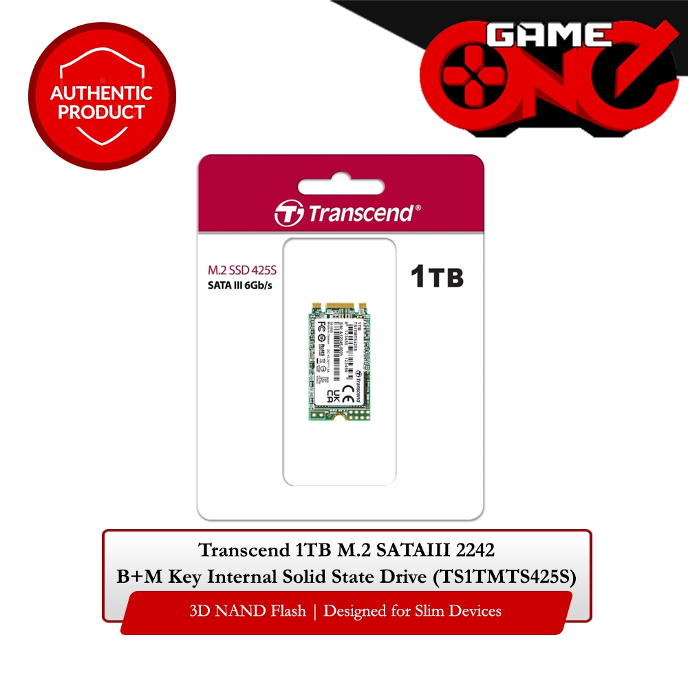 Transcend 1TB M.2 SATAIII 2242 B+M Key Internal Solid State Drive (TS1TMTS425S) | Shopee Philippines