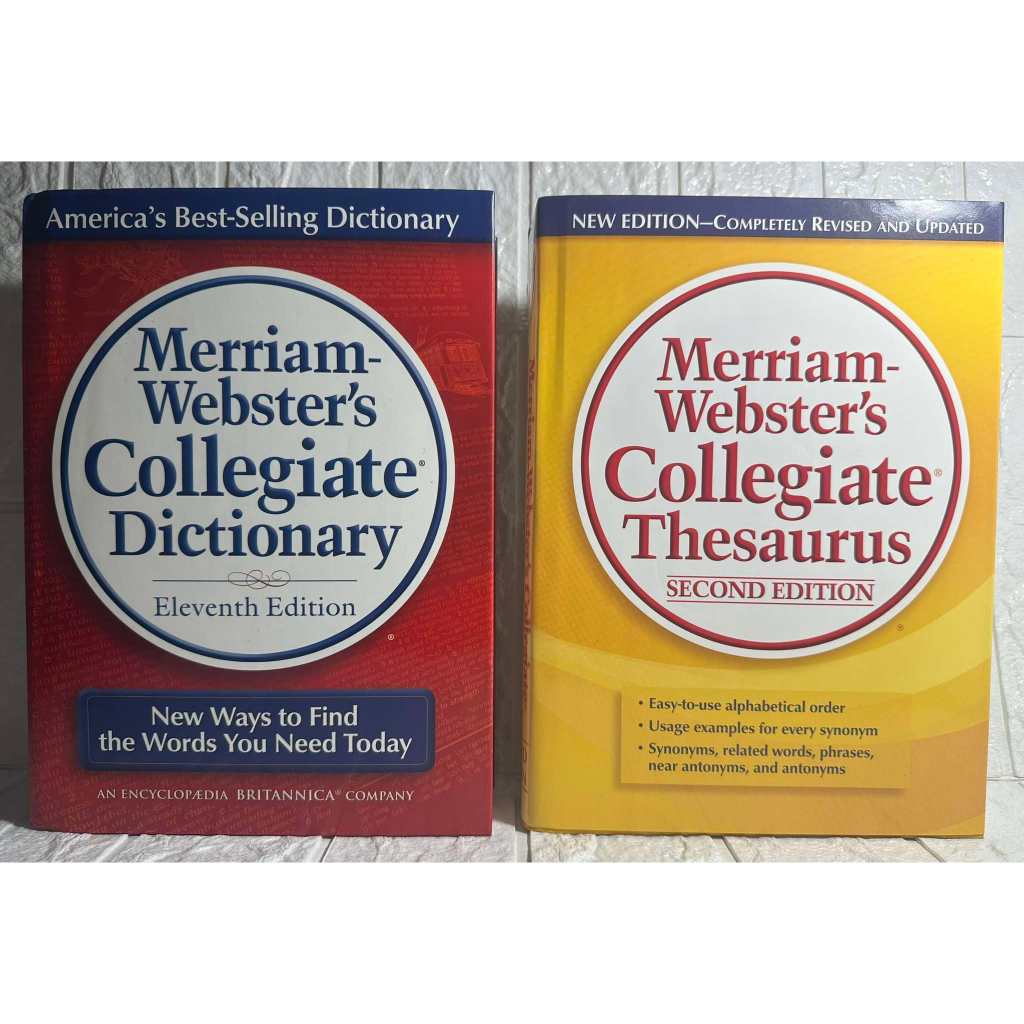 MERRIAM-WEBSTER'S COLLEGIATE REFERENCE SET ( DICTIONARY & THESAURUS ...