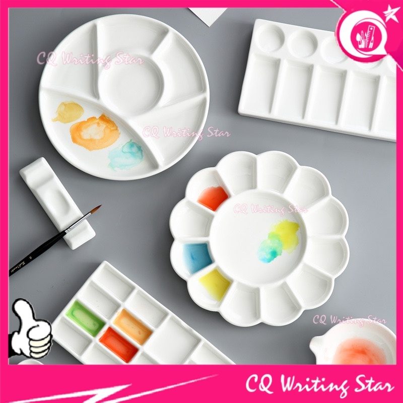 CQ Paint Palette Watercolor Acrylic Oil Tray Color Mixing Plastic ...