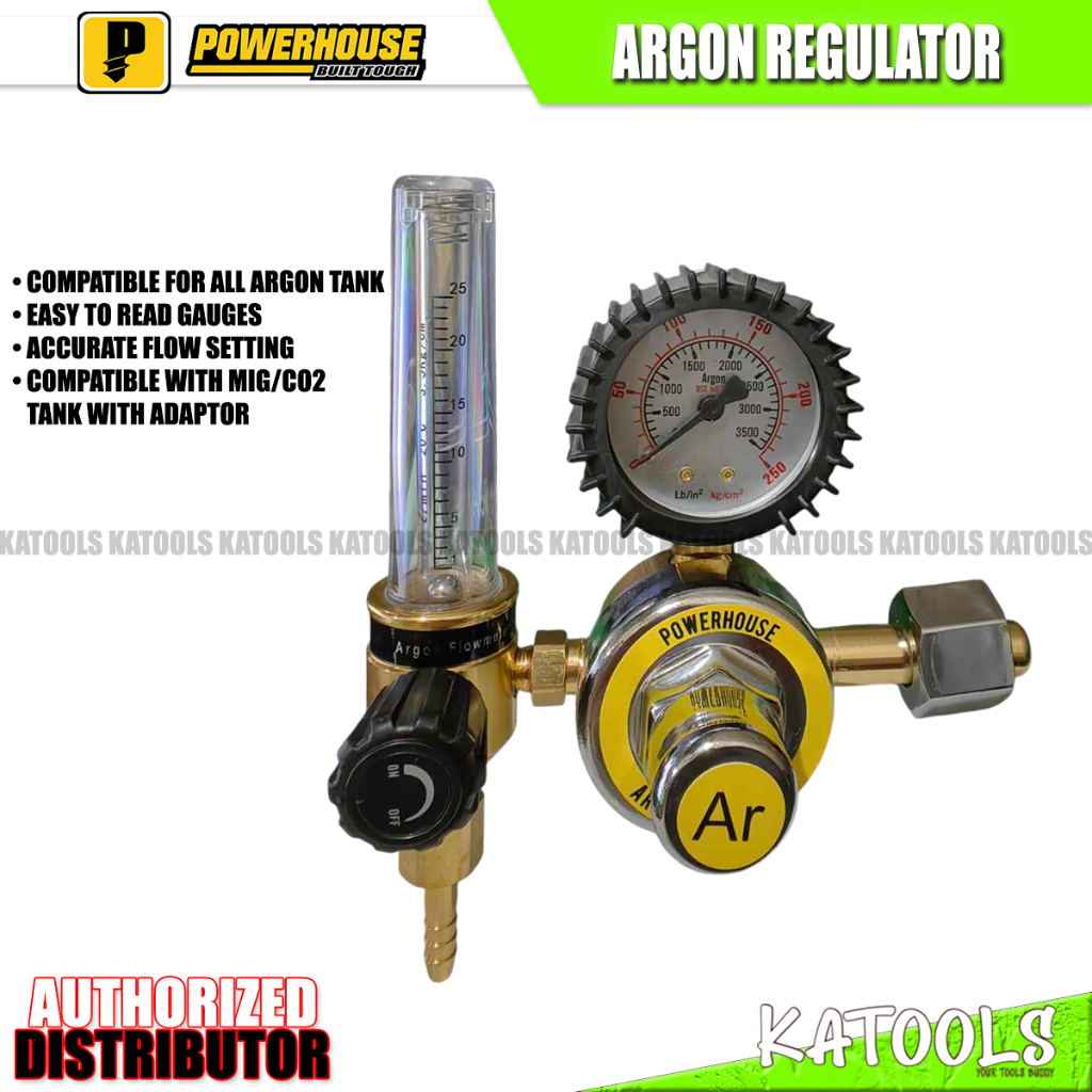 KATOOLS ~ Powerhouse Argon Regulator for TIG Welding for All Argon Tank ...