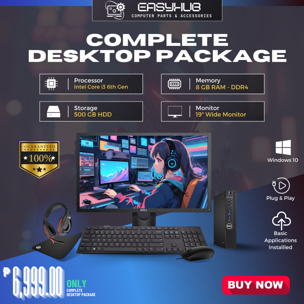 Intel Core i3 6th Gen 8gb RAM 500gb HDD Storage with 19 inch Wide Class ...