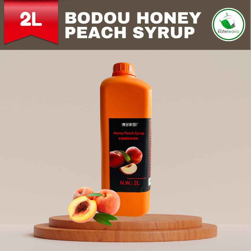 BODOU HONEY PEACH FLAVORED SYRUP 2L | Shopee Philippines