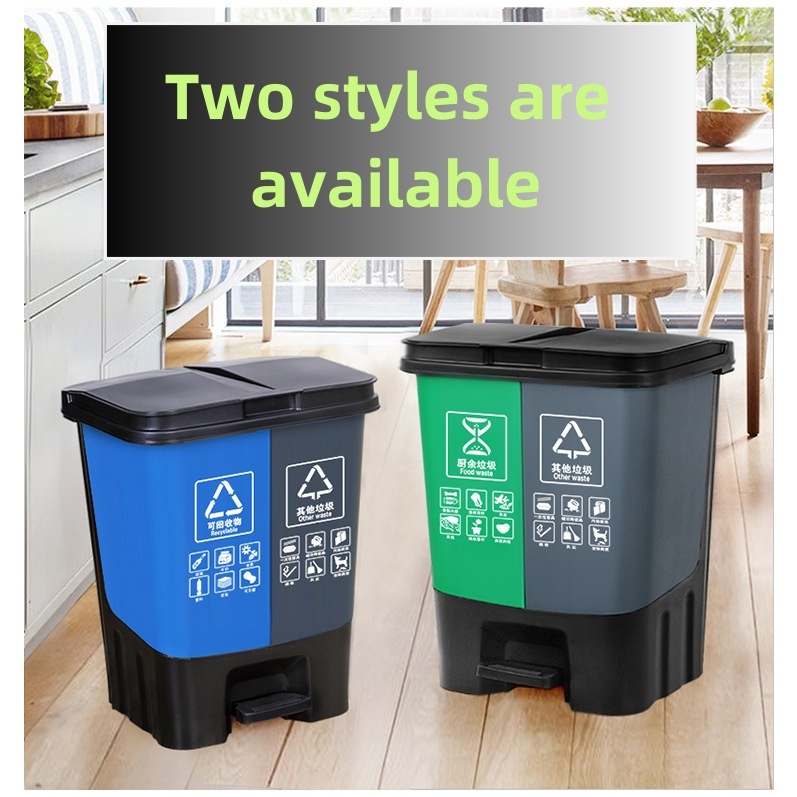 Wet and Dry Kitchen Trash Waste Garbage Segregation Trash Bin With ...