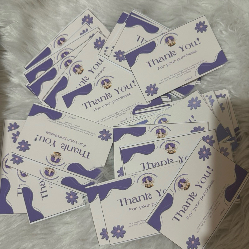 FREE LAYOUT Piso print Customized Thank you card | Loyalty Card | Tags ...