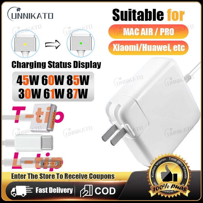 Laptop Charger for Mbook Replacement Type-C 45W 60W 85W Fast Charger ...