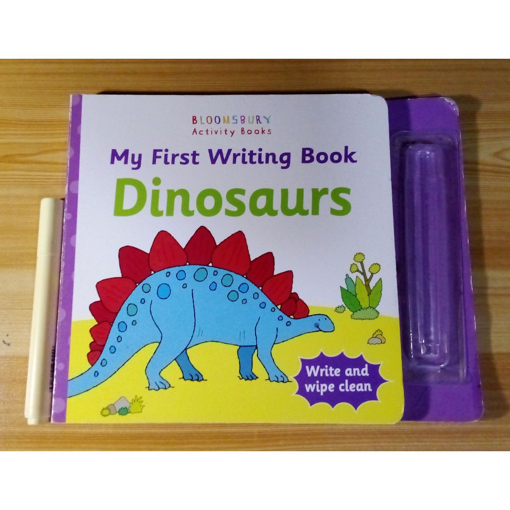 (Pre-Loved) My First Writing Book Dinosaurs by Bloomsbury( Write/Wipe ...