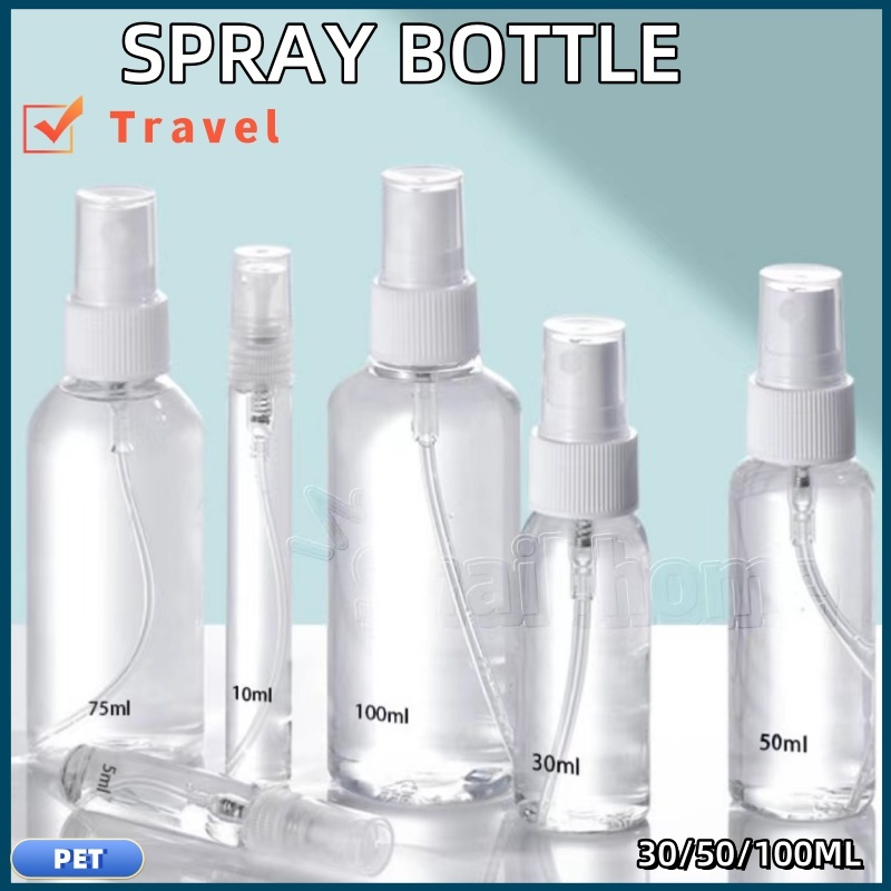 30ML/50ML/100ML Alcohol Spray Bottle Atomizer Nano Mist Refillable For ...