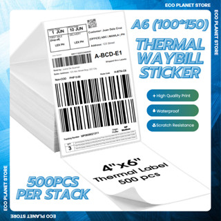 shopee WAYBILL STICKER Fold 500 PCS/STACK 100mmx150mm A6 SIZE FOR ...