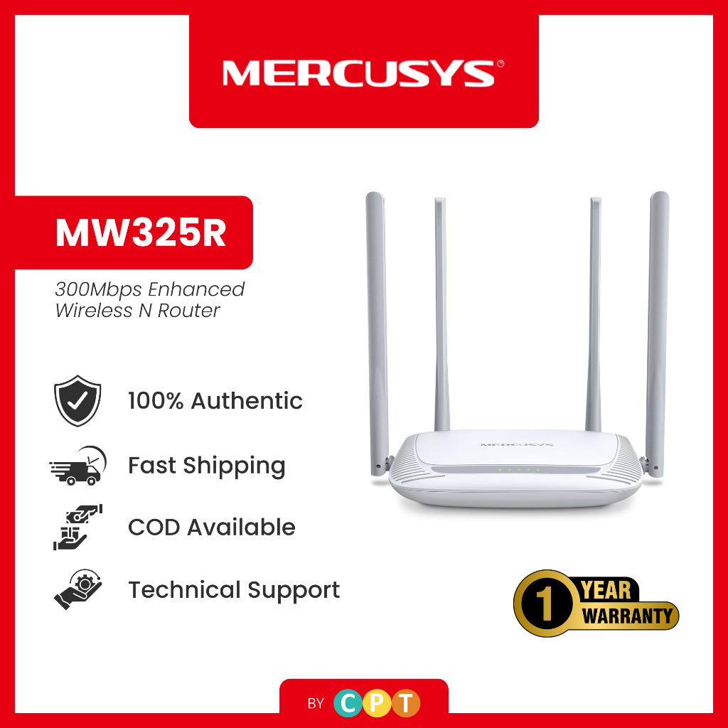 Mercusys | MW325R | 300Mbps | Wireless N | Wi-Fi | Home | Office ...