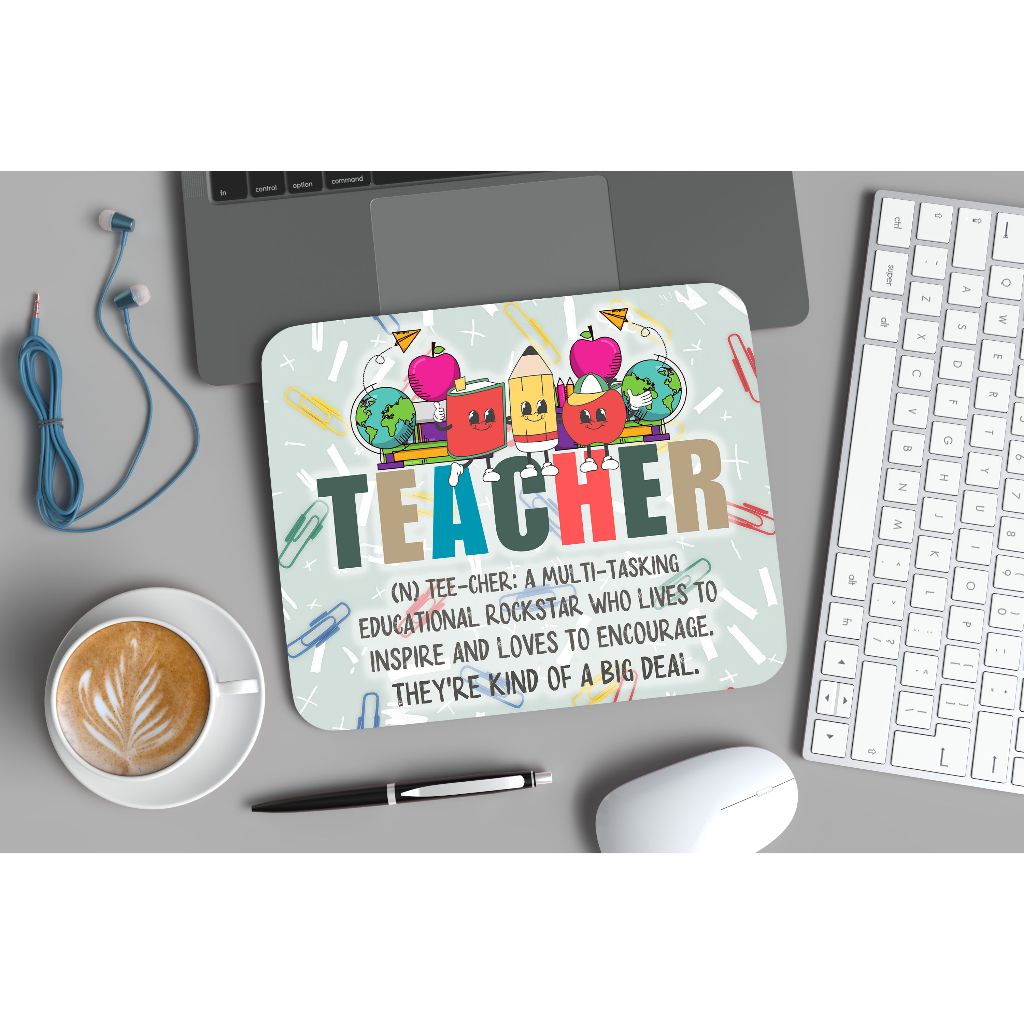 Teacher Themed Mouse Pad, Personalized Mouse pad, Teacher Gift Idea ...