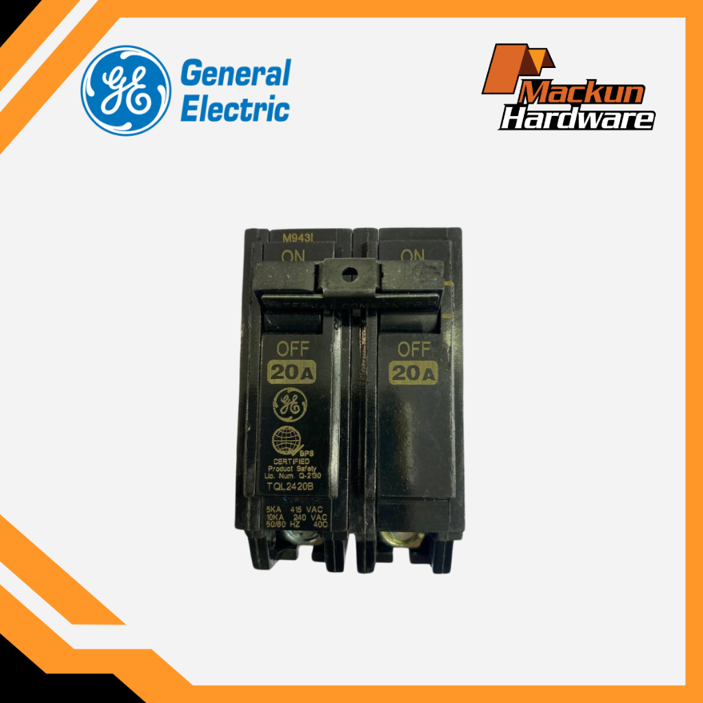 GE CIRCUIT BREAKER TQL 2 POLE PLUGIN AUTHENTIC (15A to 100A) | Shopee Philippines