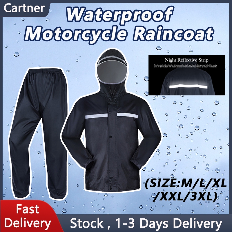 Motorcycle Raincoat With Reflector Rainsuit Waterproof Motor Bicycle ...