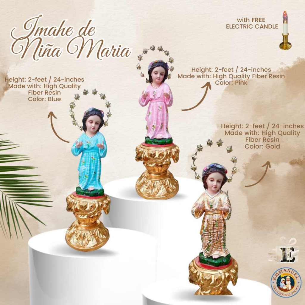 Emmanuel Gift/s For You - IMAHE DE NIÑA MARIA - 2-feet (material HIGH ...