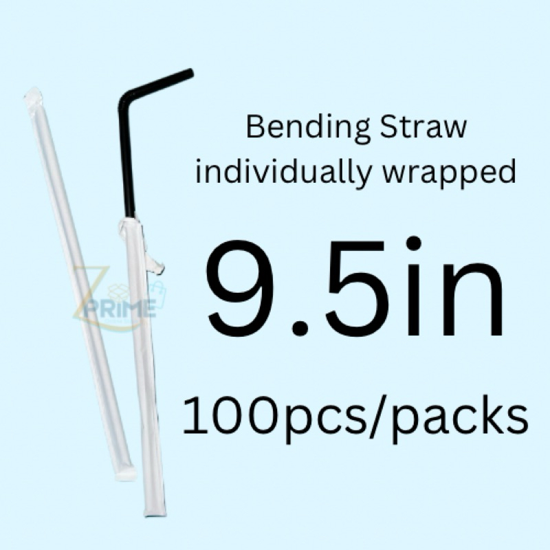 BENDING STRAW - 100pcs/pack (individually wrapped and not individually ...